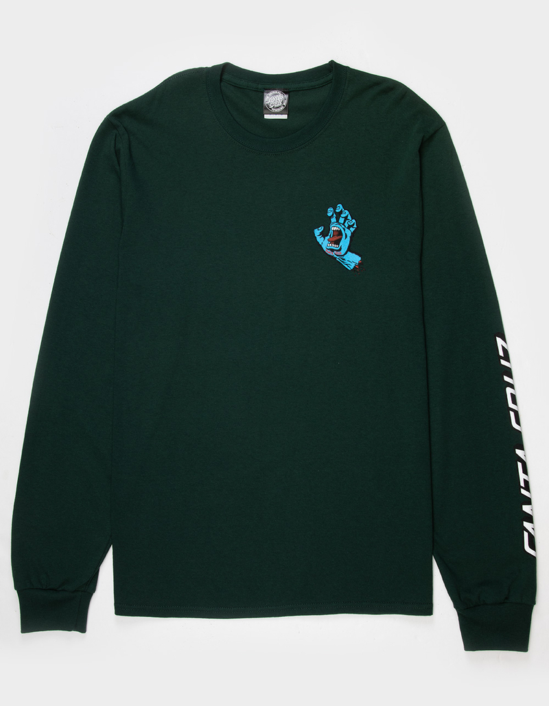 SANTA CRUZ Screaming Hand Mens Long Sleeve Tee - DK GREEN | Tillys