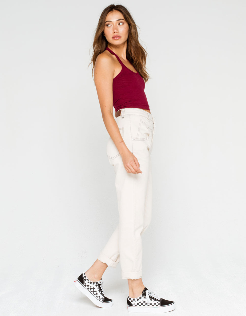 BOZZOLO Cropped Womens Burgundy Halter Top - BURGUNDY | Tillys