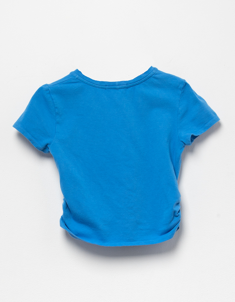 FULL TILT Solid Cinch Side Girls Tee - BLUE | Tillys