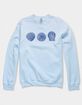SHELL Blue Beach Seashells Unisex Crewneck Sweatshirt - LIGHT BLUE | Tillys
