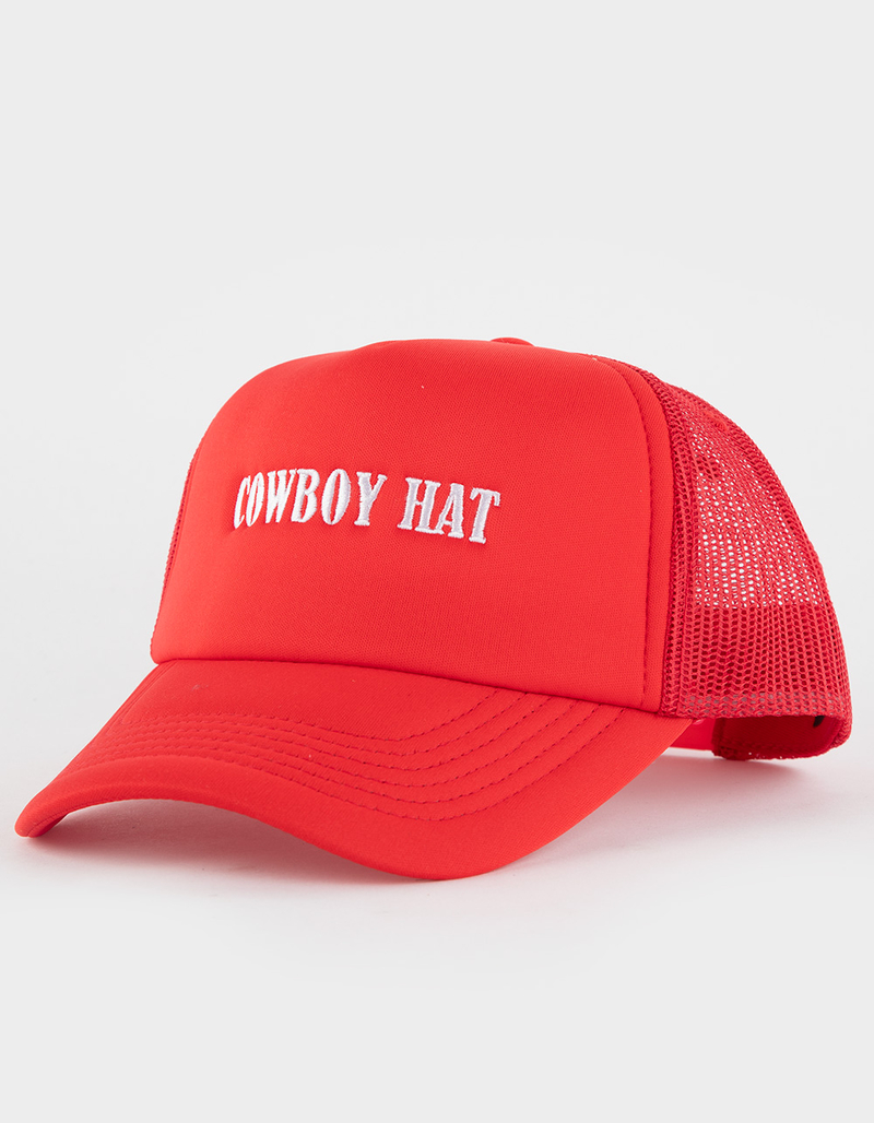 SHADY ACRES Cowboy Trucker Hat - RED - ONE SIZE | Tillys