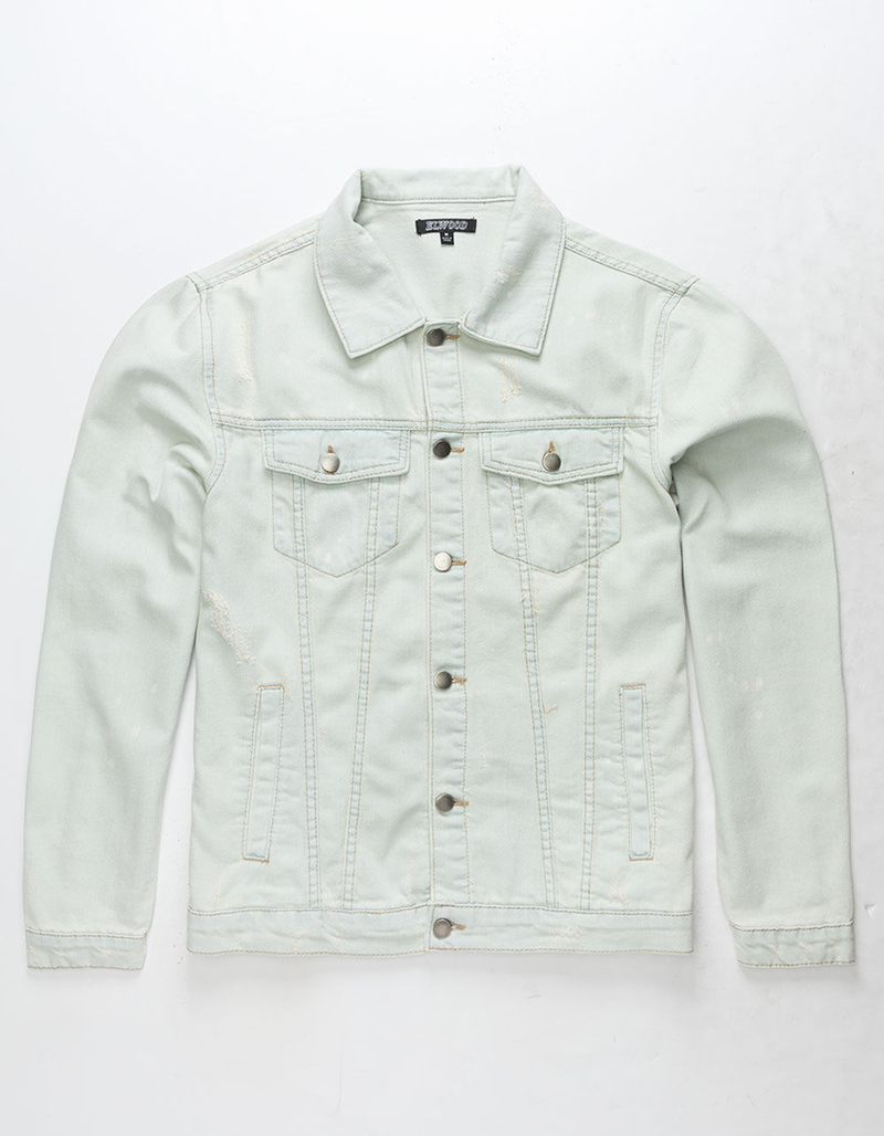 ELWOOD Bleach Mens Denim Trucker Jacket - BLEACH - S | Tillys