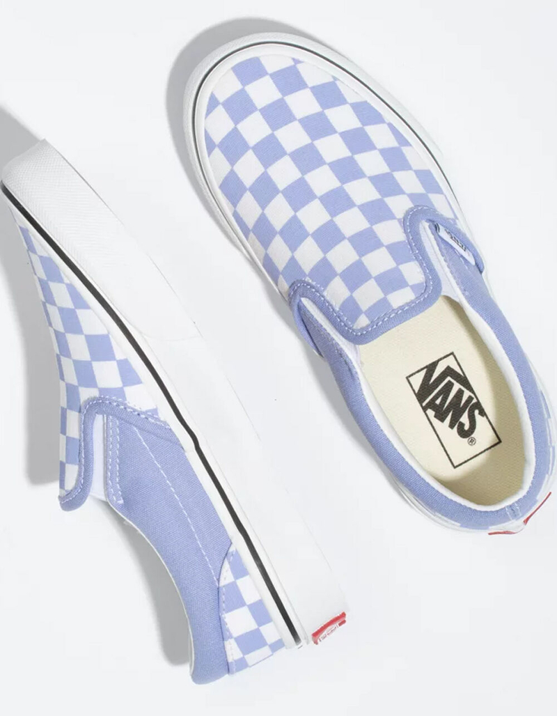 VANS Checkerboard Classic Slip-On Iris & True White Girls Shoes - IRIS ...