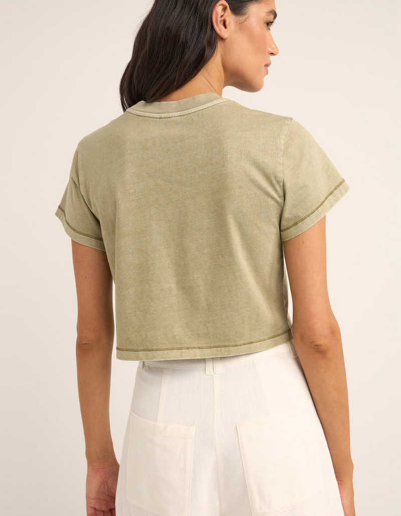 RHYTHM Beachcomber Womens Crop Boxy Tee - MILITARY | Tillys