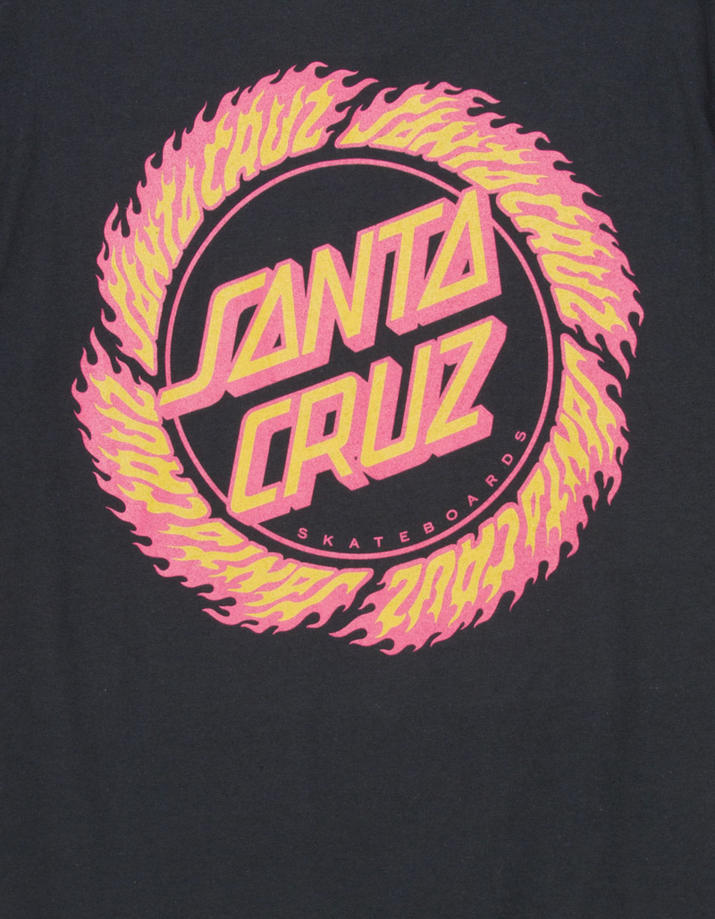 SANTA CRUZ Flame Ringed Dot Mens Tee - BLACK - L | Tillys
