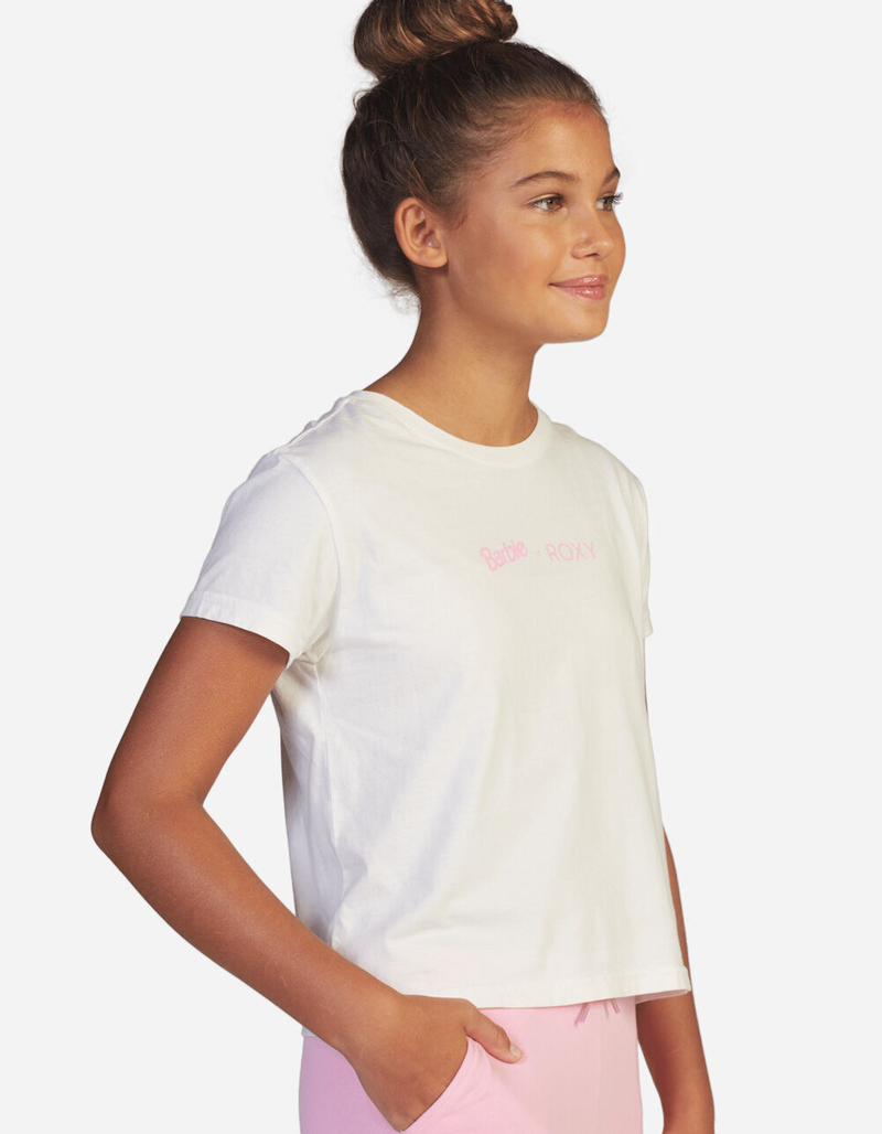 ROXY x Barbie Sunny Barbie Girls Tee (Little Girls, Big Girls) - WHITE ...