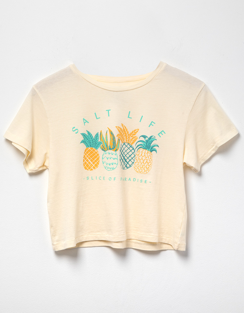 SALT LIFE Maui Wowie Girls Crop Tee - NATURAL | Tillys