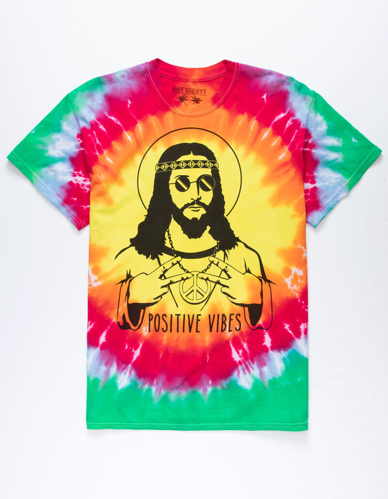 RIOT SOCIETY Positive Vibes Mens T-Shirt - MULTI - 380742957