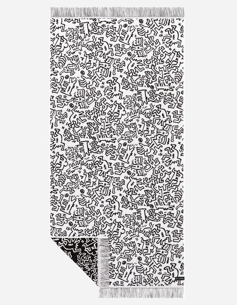 SLOWTIDE Keith Haring Breakers Bath Towel - BLK/WHT - ONE SIZE | Tillys