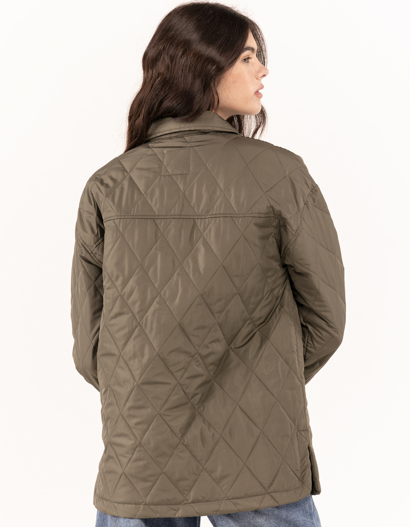 RSQ Diamond Quilt Womens Shacket - OLIVE | Tillys