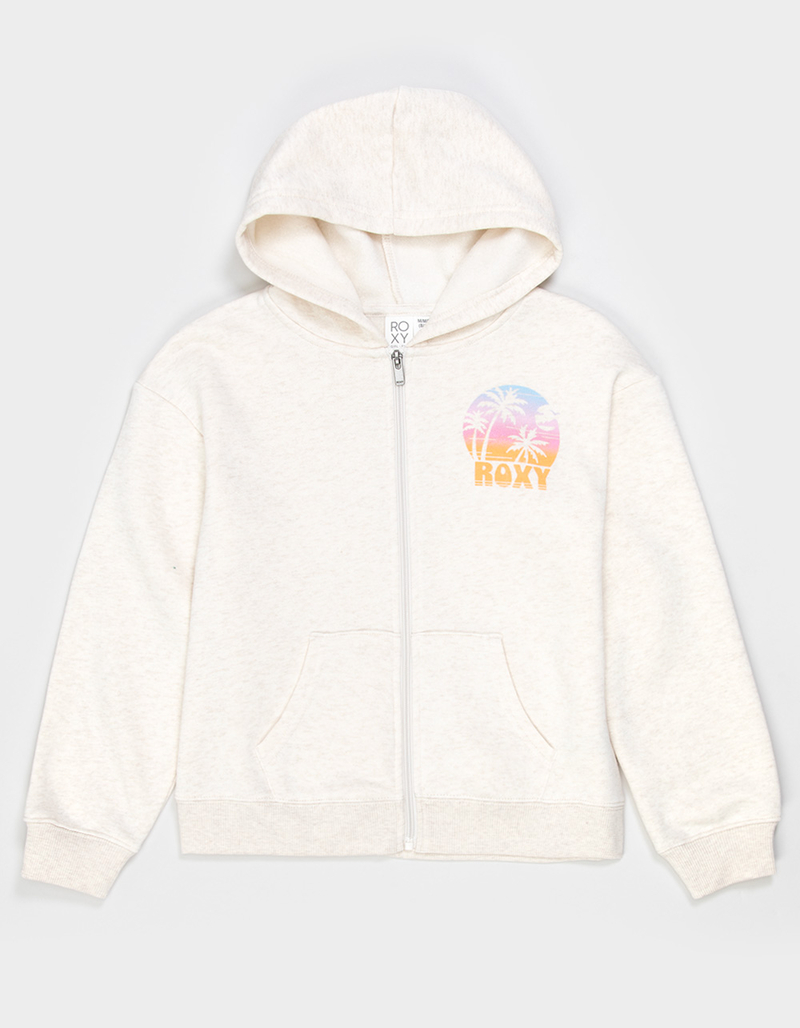ROXY Circle Tropic Girls Zip-Up Hoodie - OATMEAL - S | Tillys