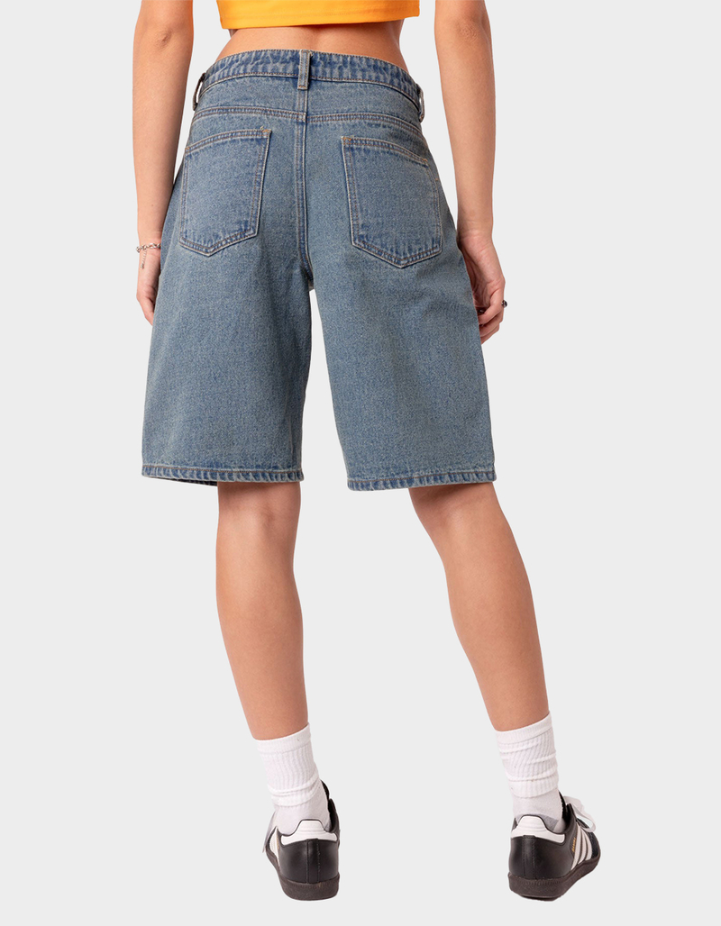 EDIKTED Oversized Low Rise Denim Bermuda Shorts - LIGHT BLUE | Tillys