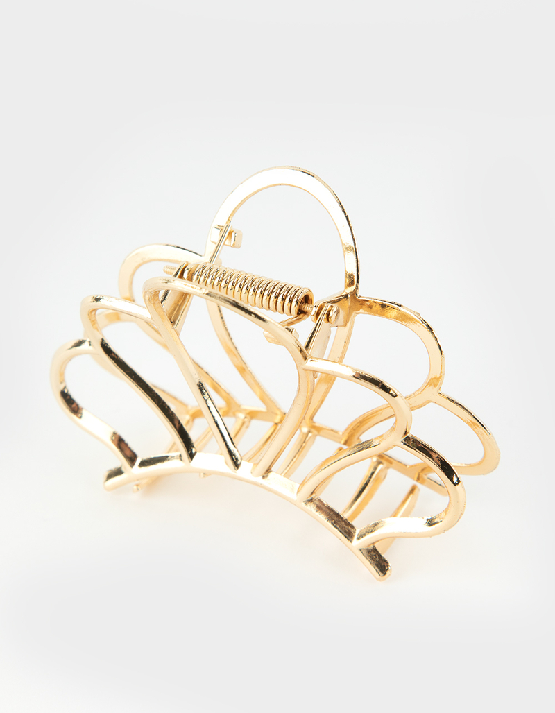 FULL TILT Shell Metal Claw Clip - GOLD - ONE SIZE | Tillys