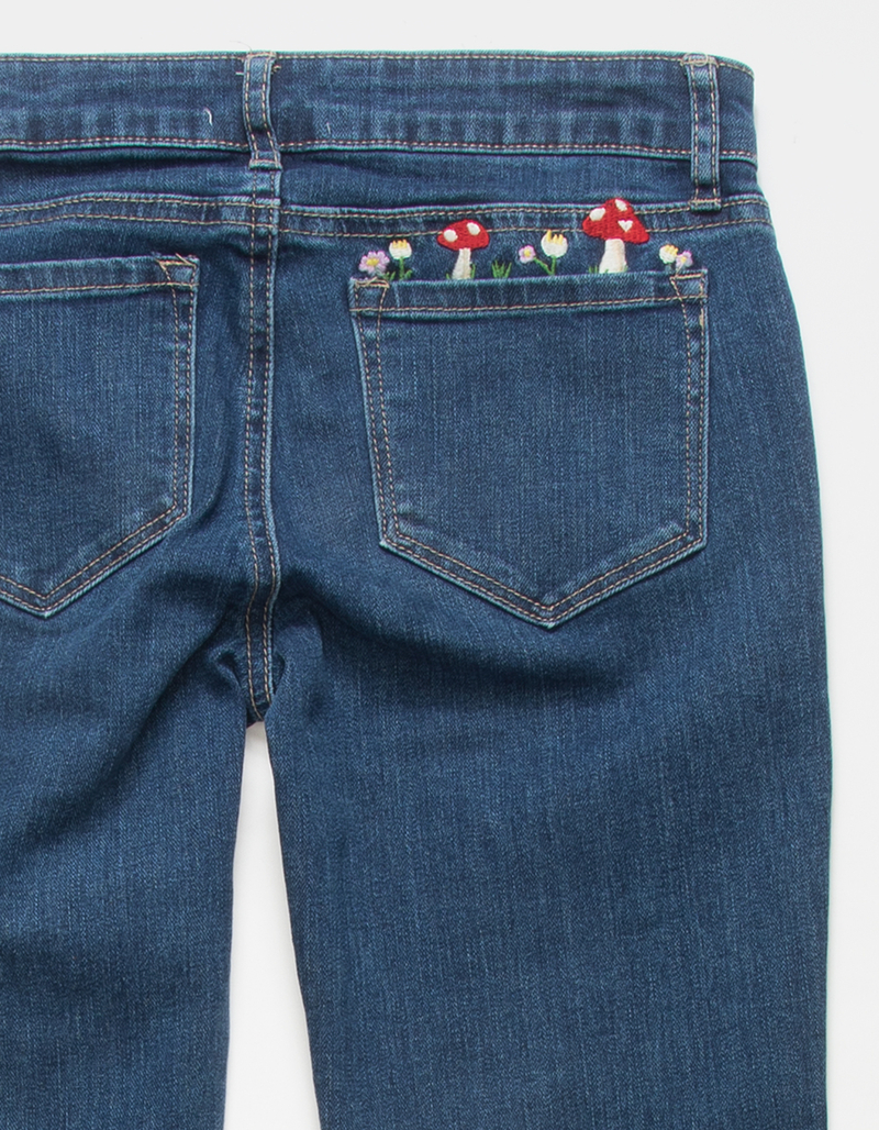 RSQ Girls Embroidered Low Rise Flare Jeans - MEDIUM WASH | Tillys