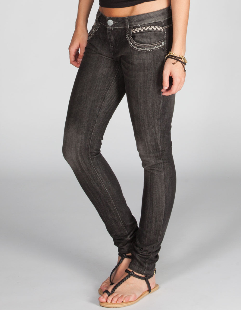 HIPPIE LAUNDRY Whip Stitch Womens Skinny Jeans - BLDEN - 11 | Tillys