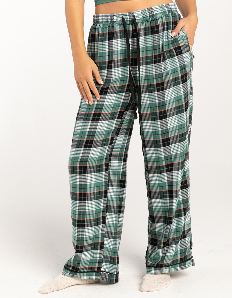 FULL TILT Plaid Womens Pajama Pants - GREEN COMBO | Tillys