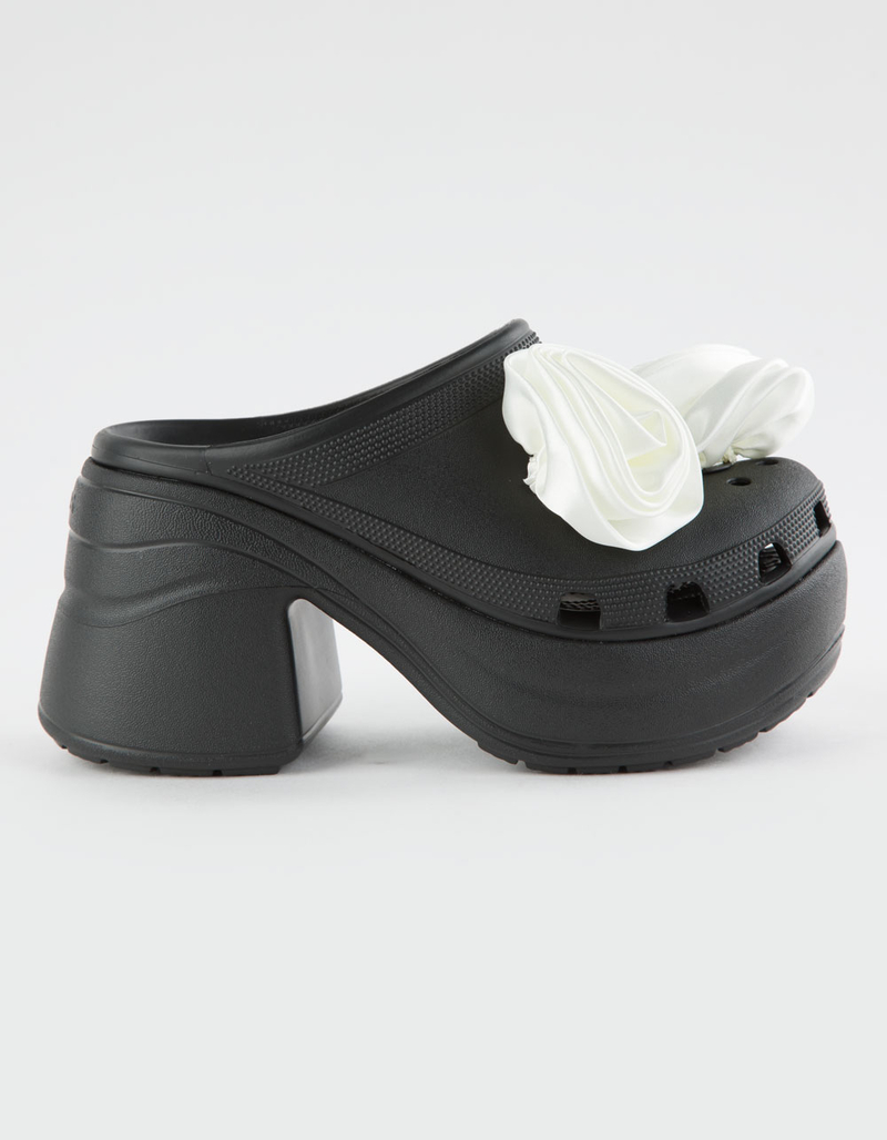 CROCS Siren Rosette Womens Clogs - BLACK | Tillys