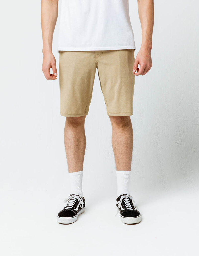 VOLCOM Frickin' Surf N' Turf Static Dark Khaki Mens Hybrid Shorts ...