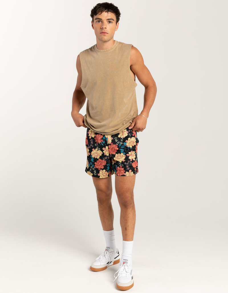 RSQ Mens Acid Wash Muscle Tee - TAN | Tillys
