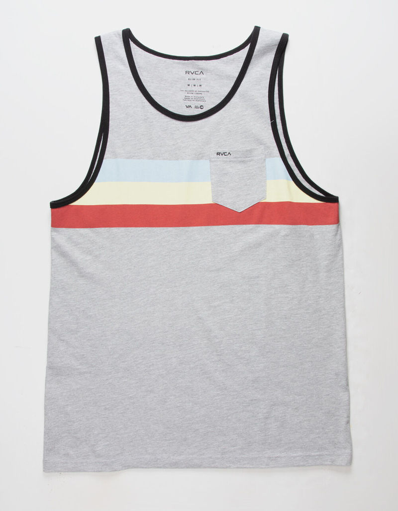 RVCA Brennan Mens Pocket Tank Top - HEATHER GRAY - XXL | Tillys