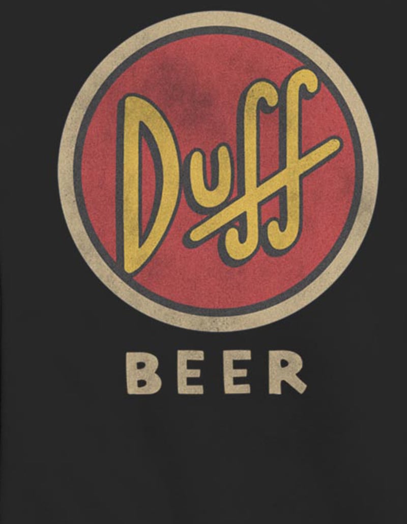 THE SIMPSONS Vintage Duff Logo Unisex Crewneck Sweatshirt - BLACK | Tillys