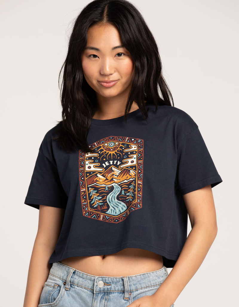 JETTY Palisades Womens Crop Tee - NAVY - L | Tillys