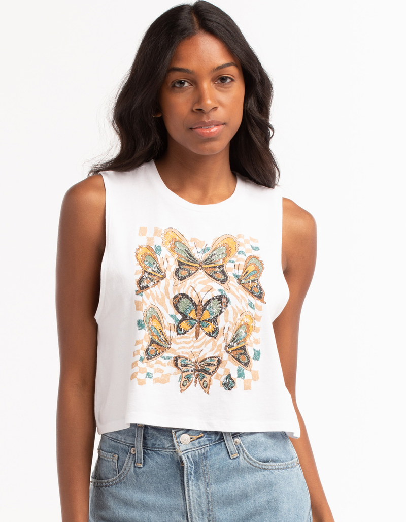 VOLCOM Be Easy Babe Womens Crop Tank Top - WHITE - L | Tillys