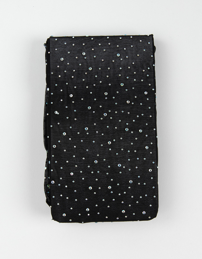 MEMOI All Over Rhinestone Womens Nylon Sheer Tights - BLACK | Tillys