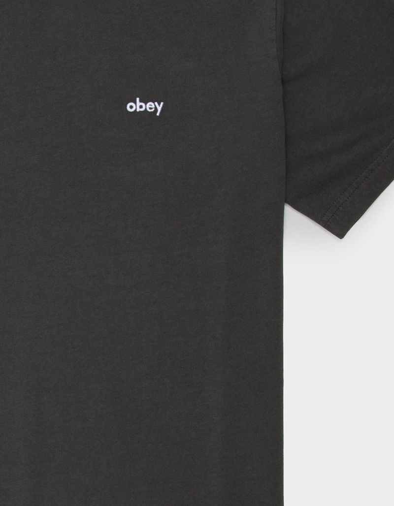OBEY Lowercase Mens Pigment Tee - WASHED BLACK - L | Tillys