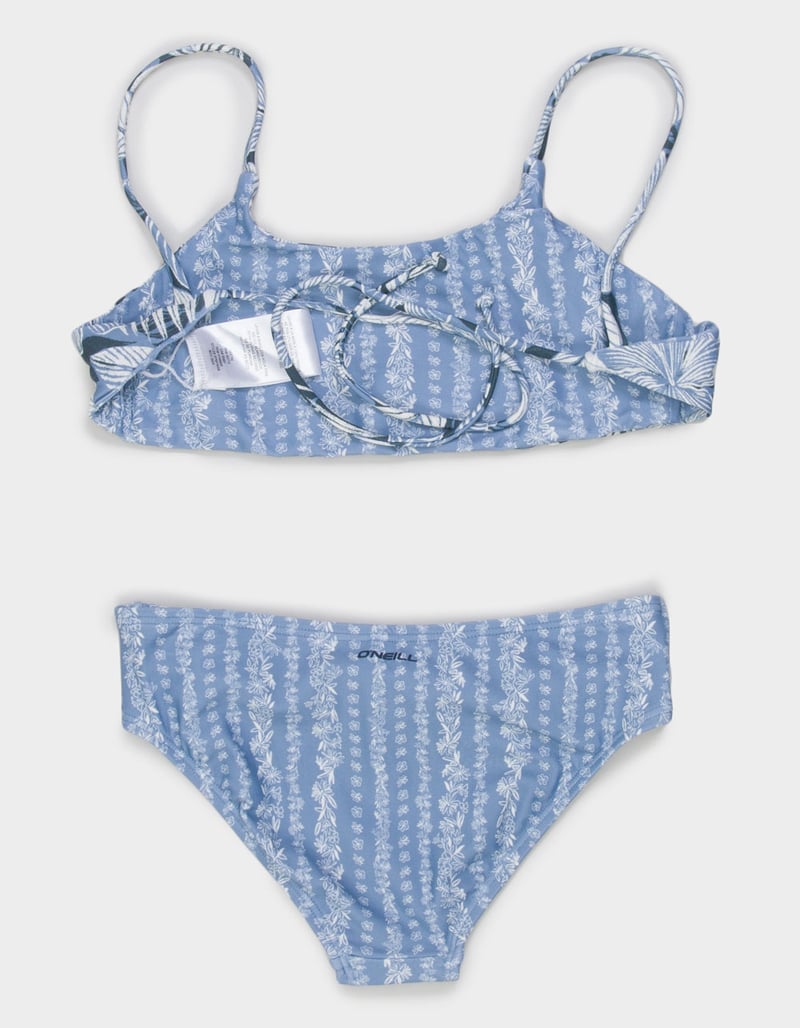 O'NEILL Palmetto Girls Tie Back Bralette Bikini Set - BLUE - 8 | Tillys