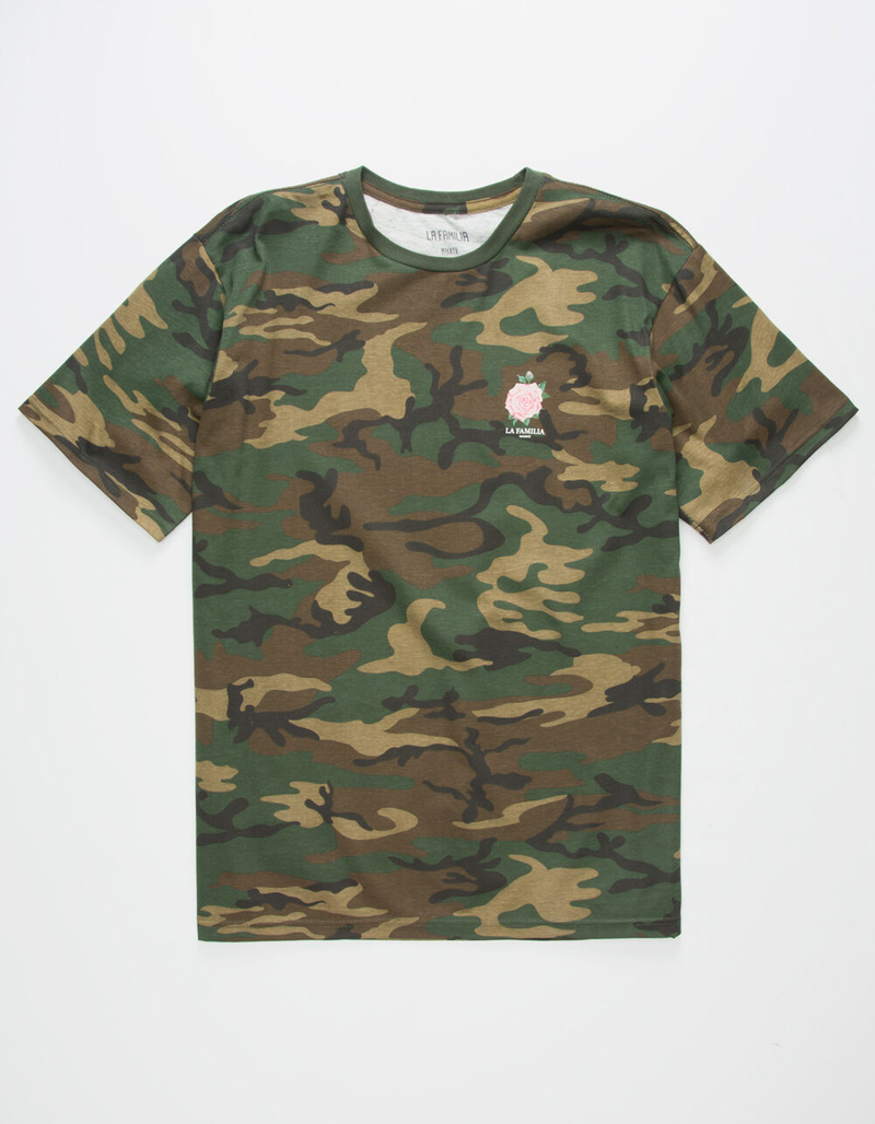 LA FAMILIA Shrine Rose Mens T-Shirt - CAMO - XL | Tillys