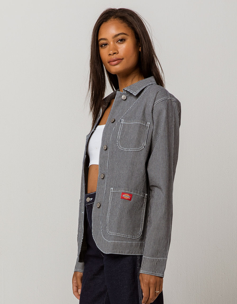 DICKIES Railroad Stripe Chore Jacket - NAVY/WHITE - S | Tillys