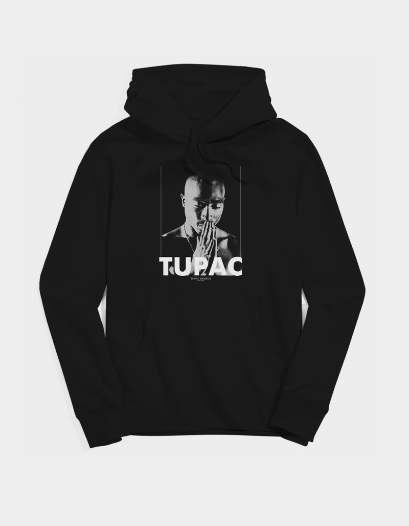 TUPAC Praying Hands Unisex Kids Hoodie - BLACK - M | Tillys