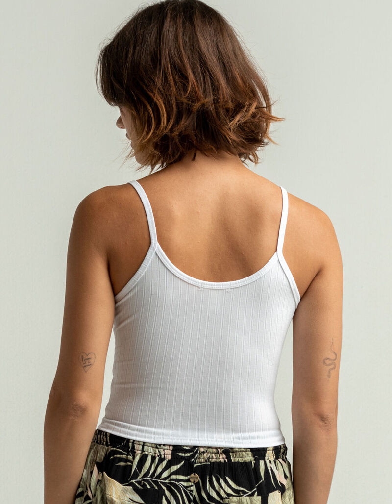 BOZZOLO Wide Rib Womens White Cami - WHITE - 416093150