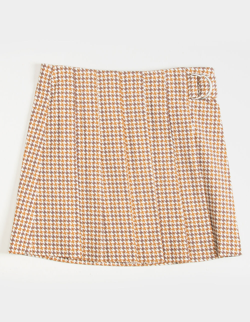 RSQ Houndstooth Girls Wrap Skirt - BROWN COMBO | Tillys