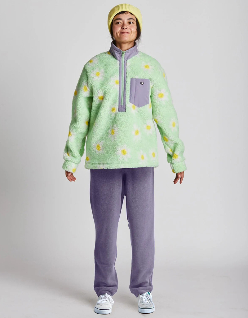 AIRBLASTER Sherpa Half Zip Womens Sweatshirt - MINT | Tillys