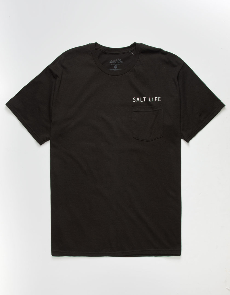 SALT LIFE Fish Tropics Circle Mens Pocket Tee - BLACK - L | Tillys
