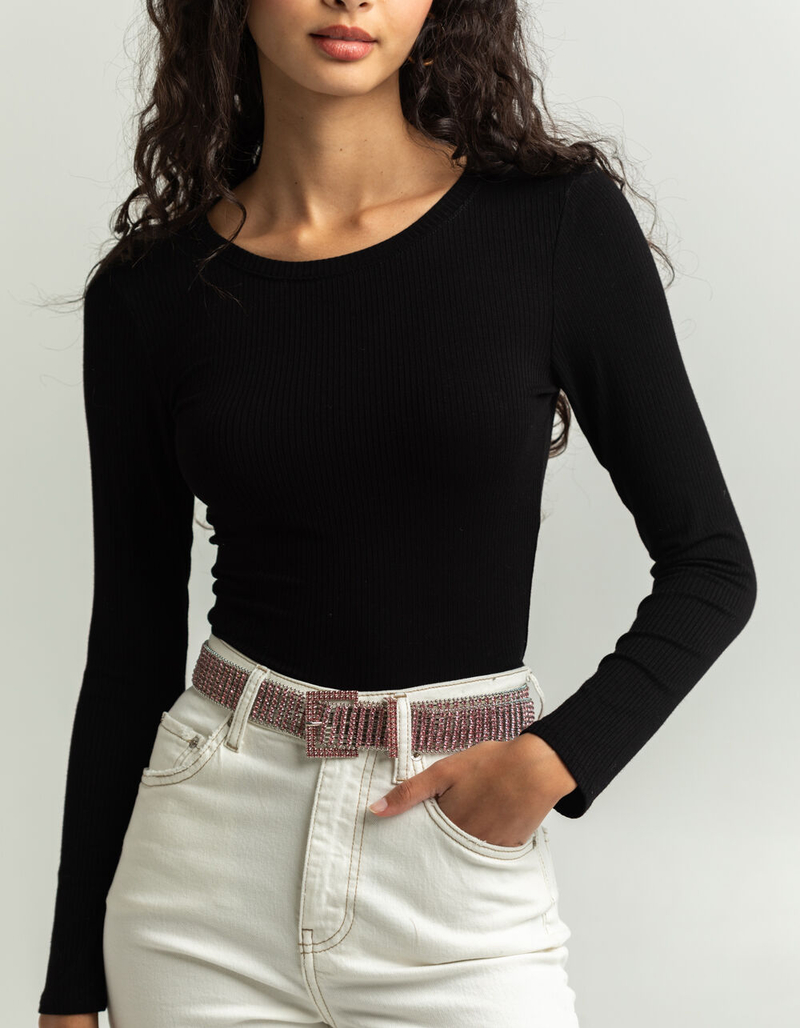 Pink Rhinestone Womens Belt - PINK | Tillys