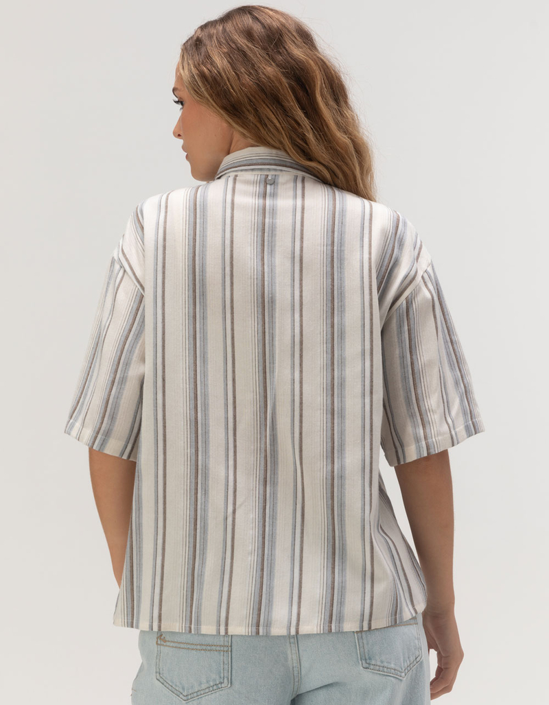 RUSTY Lexis Womens Button Up Shirt - Cream Combo | Tillys