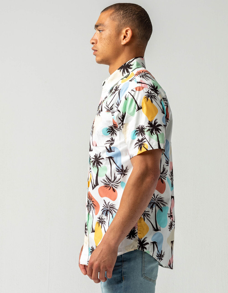 RSQ Palm Disco Mens Shirt - WHITE | Tillys