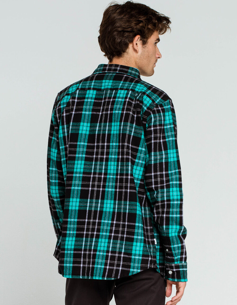 OBEY Lester Woven Mens Flannel Shirt - GREEN/BLACK - XXL | Tillys