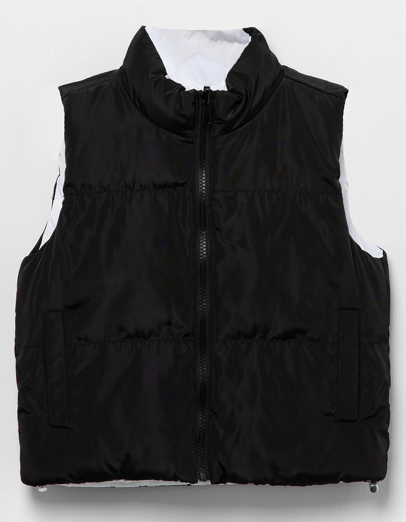 RSQ Girls Reversible Puffer Vest - BLACK COMBO - L | Tillys