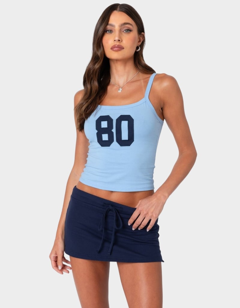 EDIKTED 80's Babe Tank Top - BLUE - S | Tillys
