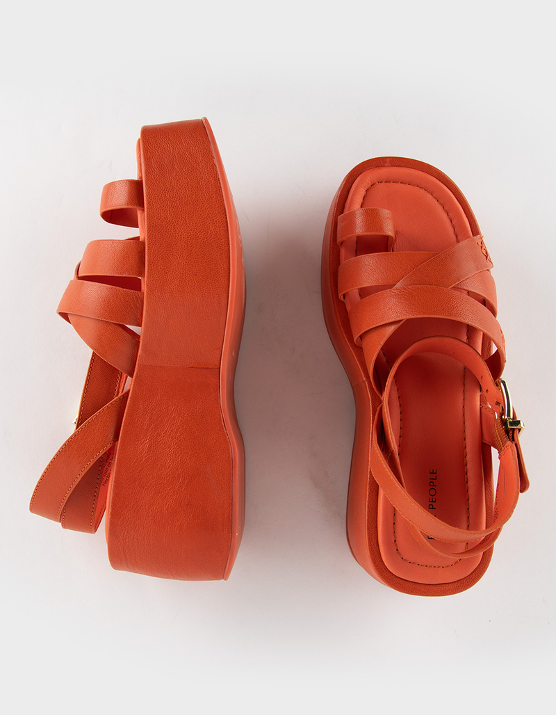FREE PEOPLE Hazel Flatform Womens Sandals - ORANGE | Tillys
