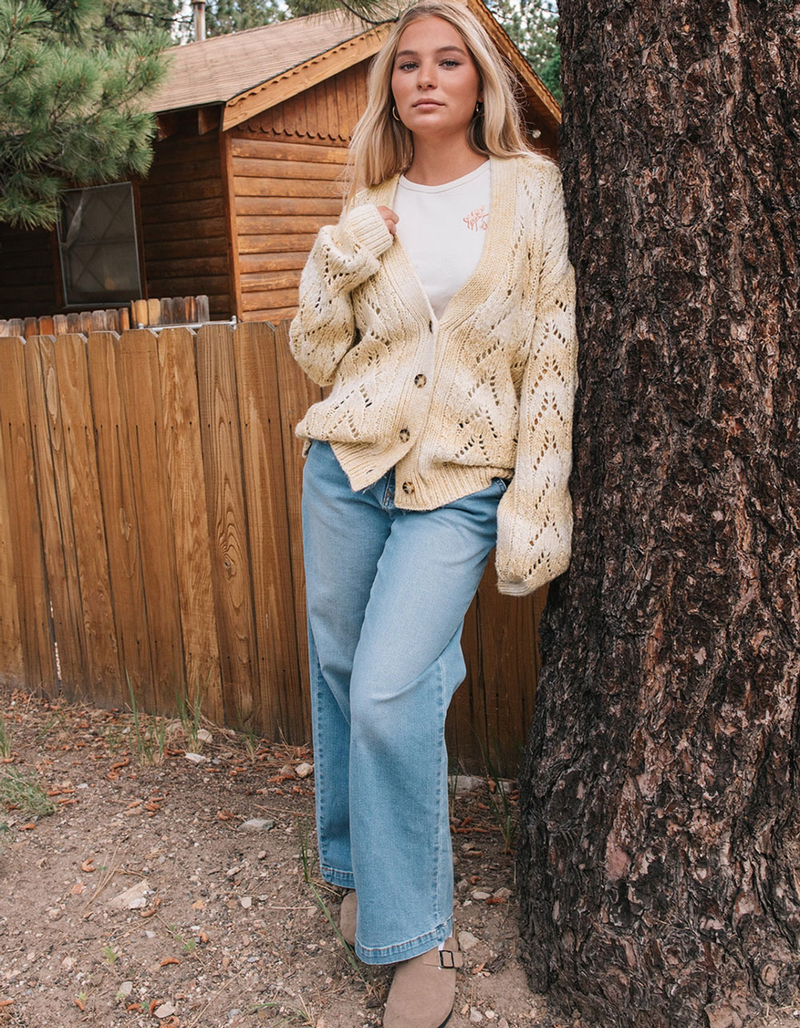 VOLCOM Cosmosa Womens Cardigan - Cream Combo | Tillys