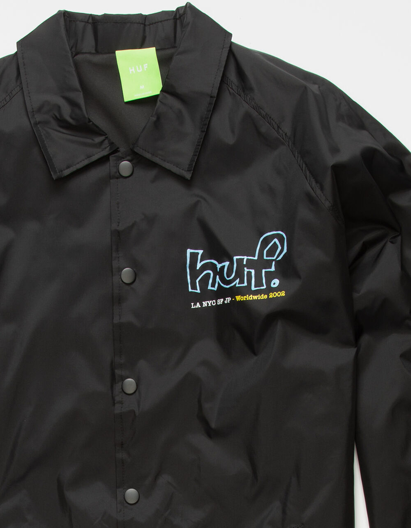 HUF Drop Out Mens Coaches Jacket - BLACK | Tillys
