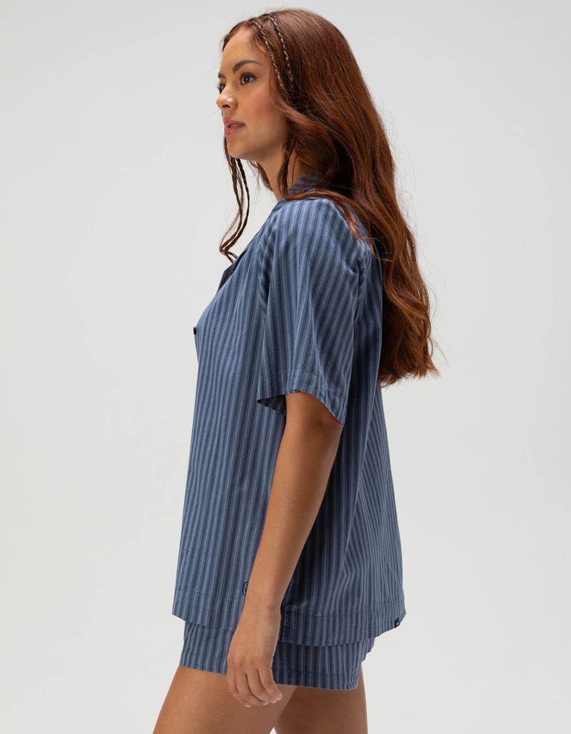 THRILLS Infinity Arianna Womens Button Up Shirt - BLUE - XXL | Tillys
