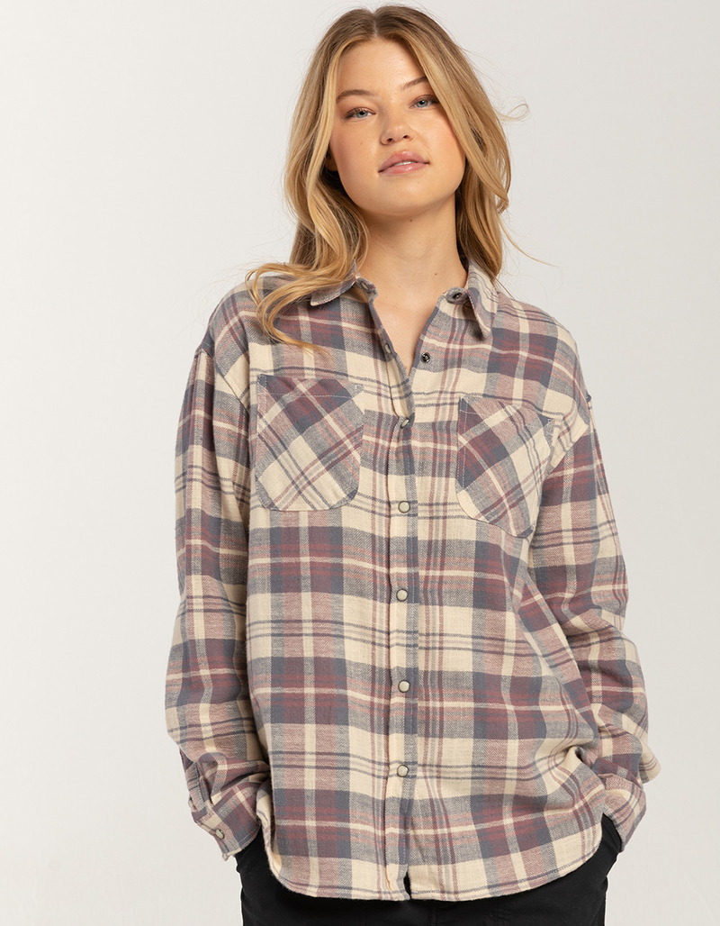 RSQ Womens Basic Flannel - Cream Combo | Tillys