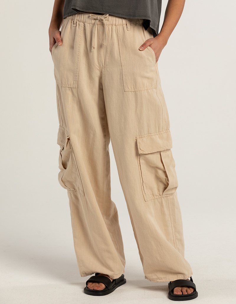 BDG Urban Outfitters Luca Womens Linen Cargo Pants - ECRU | Tillys