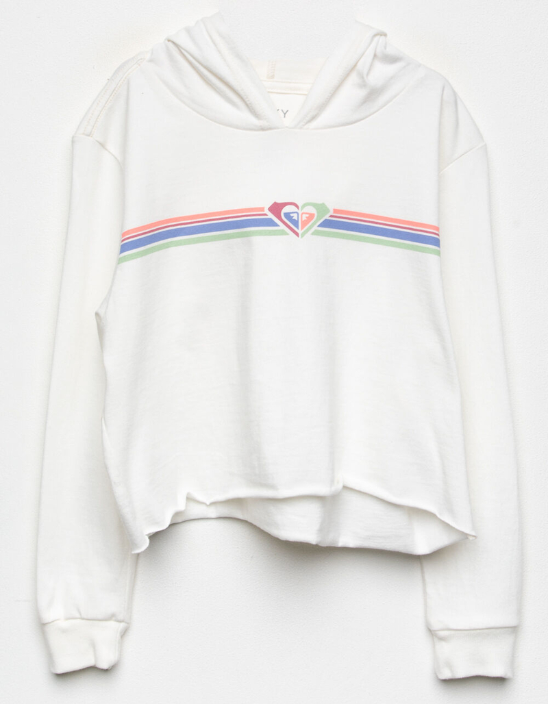 ROXY Girls Stripe Hoodie - WHITE - S | Tillys